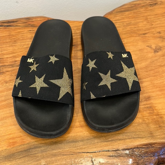 Michael Kors | Shoes | Michael Kors Gold Star Slides | Poshmark